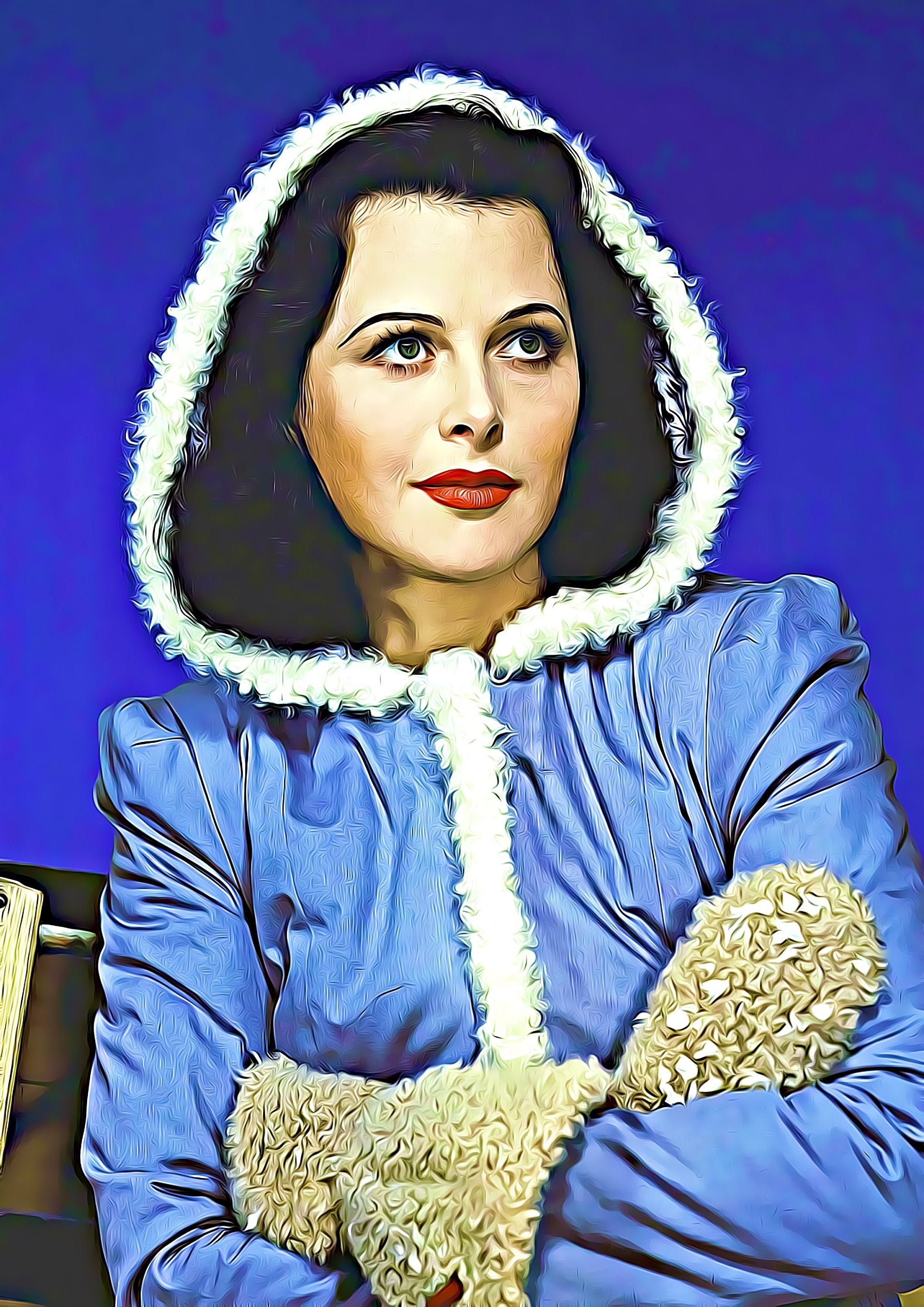 Hedy Lamarr Unique Graphic Art Illustration Print 19 A4 Size | Etsy