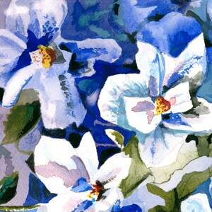 Royal Bloom: Flower Watercolor Art Print - Etsy