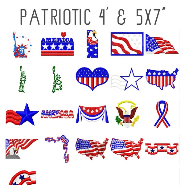 Patriotic Machine Embroidery Designs - Etsy