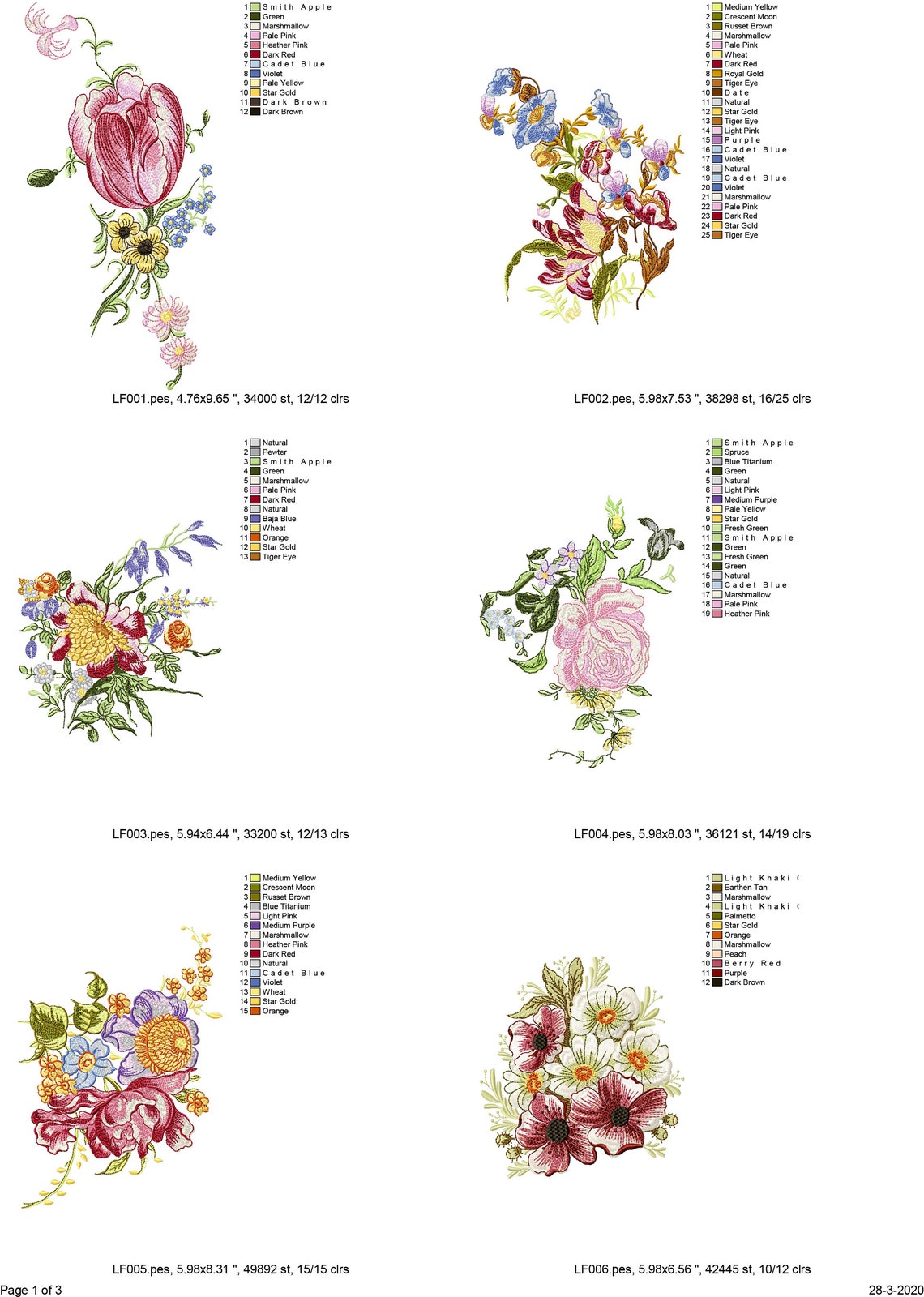 15 Flower Machine Embroidery Designs, Floral Embroidery, Embroidery ...