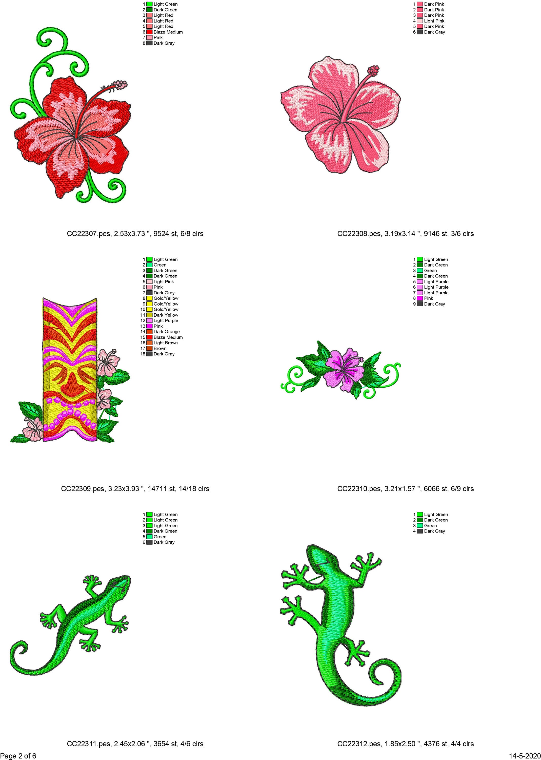 31 Tropical Summer Machine Embroidery Designs, Hibiscus Flower ...