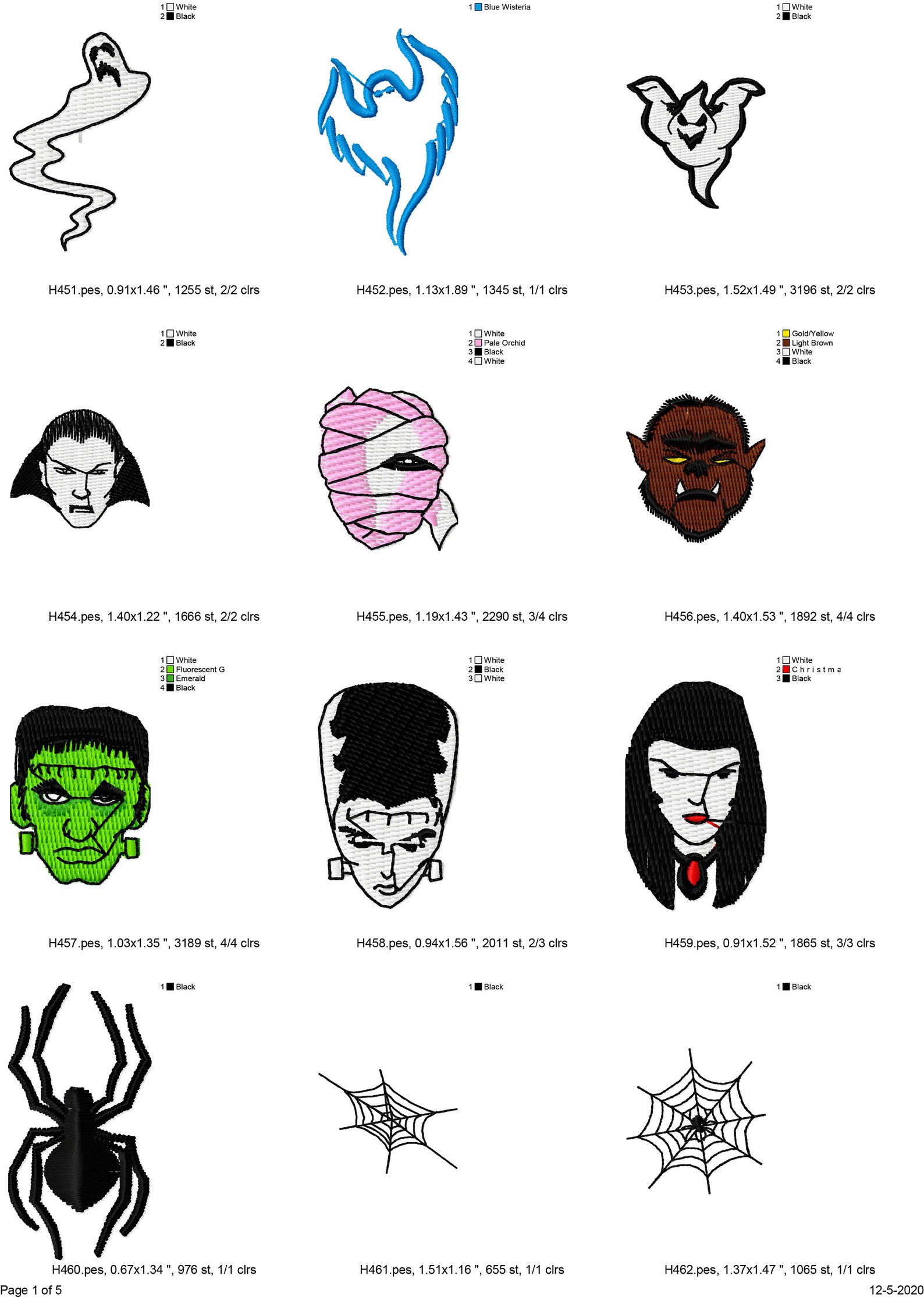 50 MINI Halloween Machine Embroidery Designs, Holiday Embroidery ...