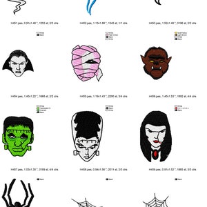 50 MINI Halloween Machine Embroidery Designs, Holiday Embroidery ...