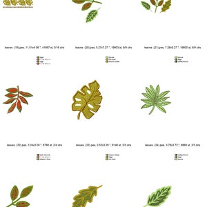 35 Leaf Machine Embroidery Designs, Leaves Embroidery, Embroidery ...