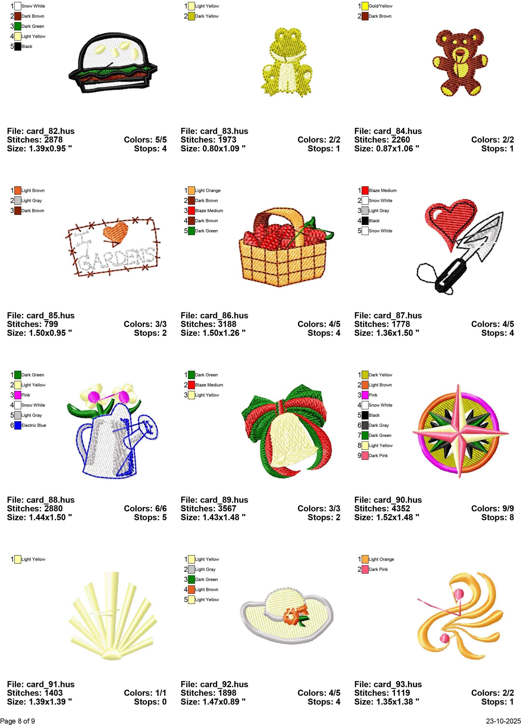 102 MINI Machine Embroidery Designs, Floral Embroidery Pattern ...