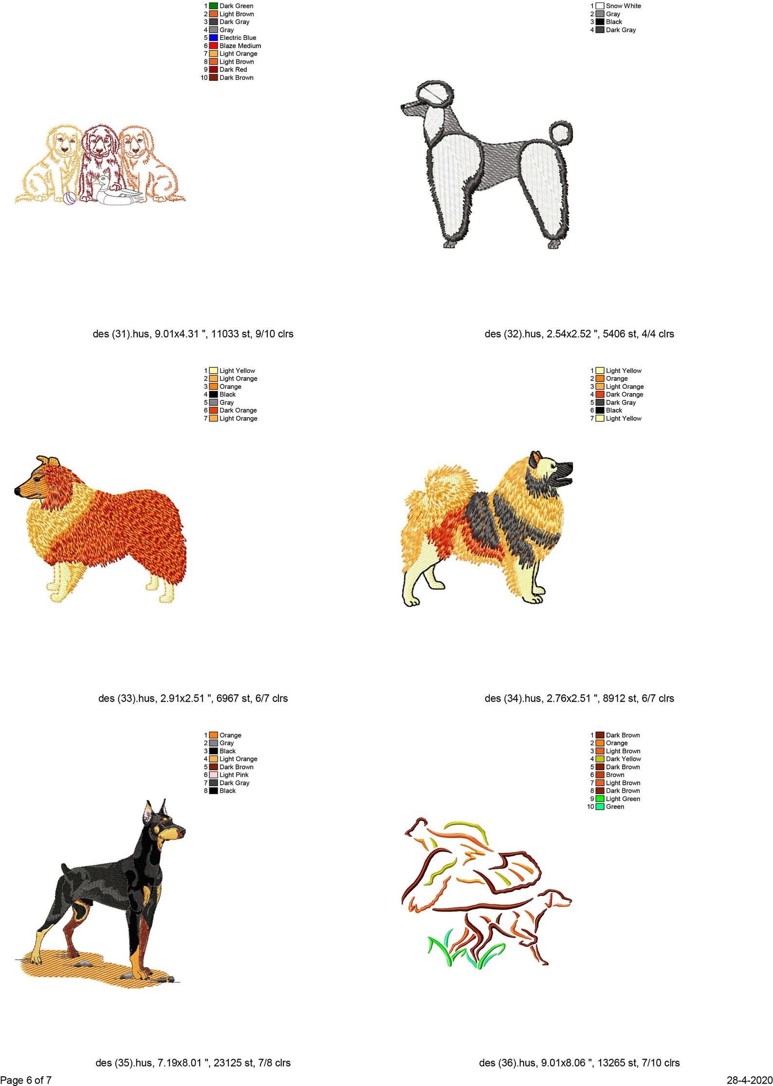 41 Cats & Dogs Machine Embroidery Designs, Animal Embroidery Pattern ...