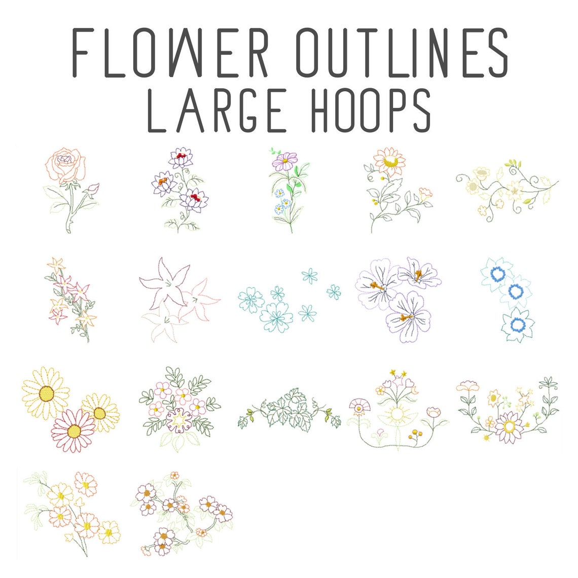 17 Flower Machine Embroidery Designs, Floral Embroidery, Embroidery ...
