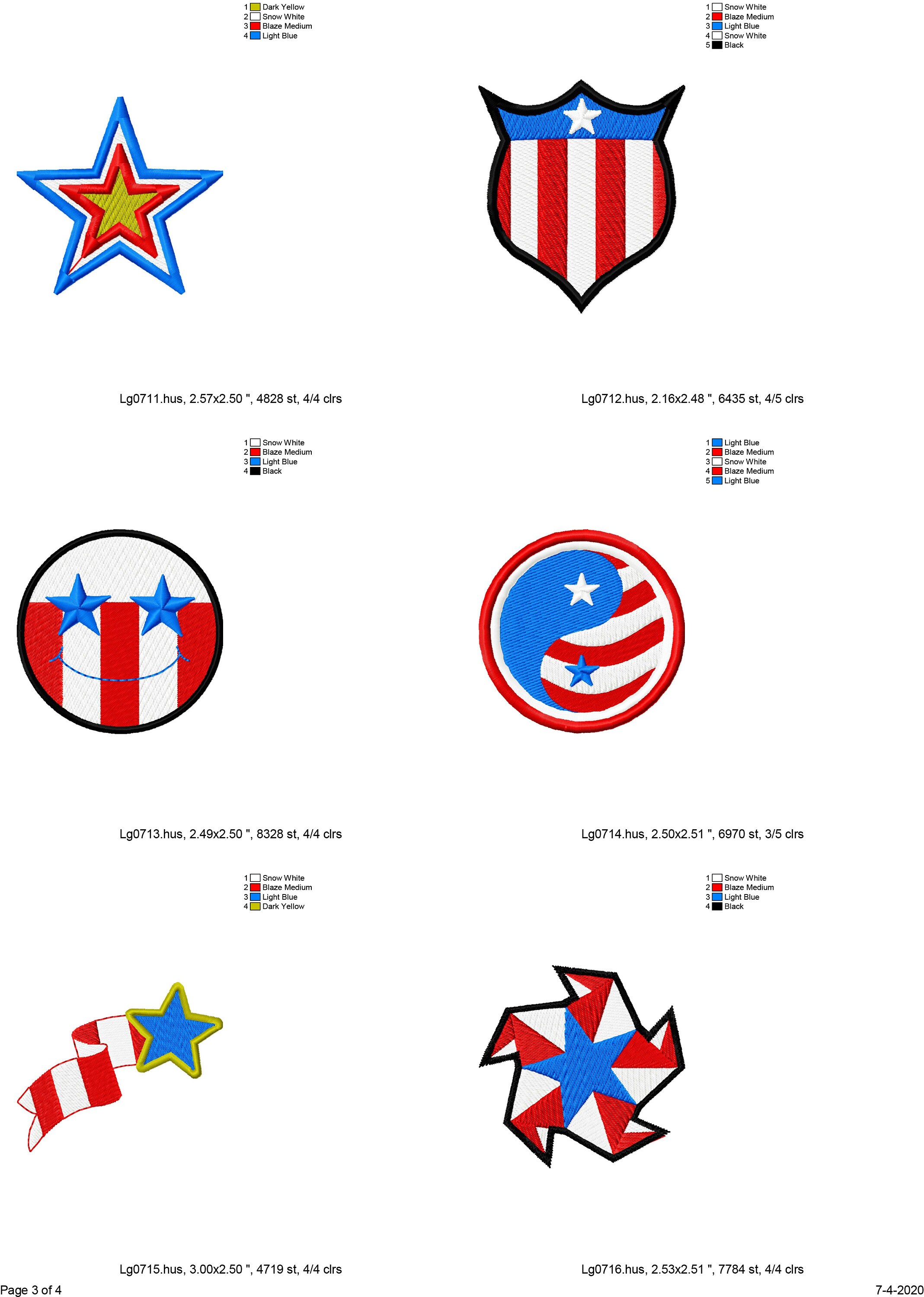 20 American Machine Embroidery Designs United States of | Etsy