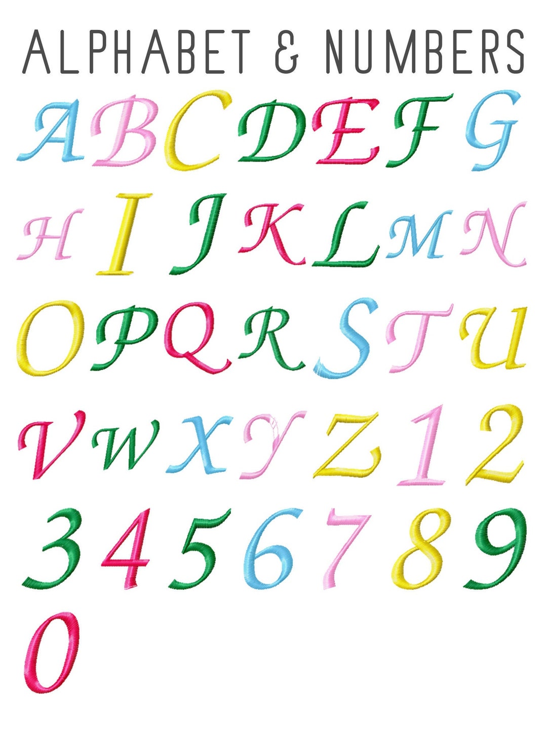 36 Alphabet & Numbers Machine Embroidery Designs, Alphabet Embroidery ...