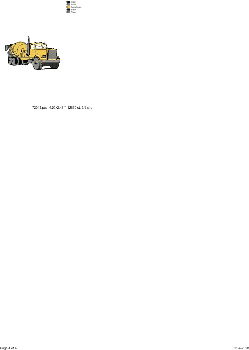 19 Heavy Equipment Machine Embroidery Designs, Construction Vehicles ...
