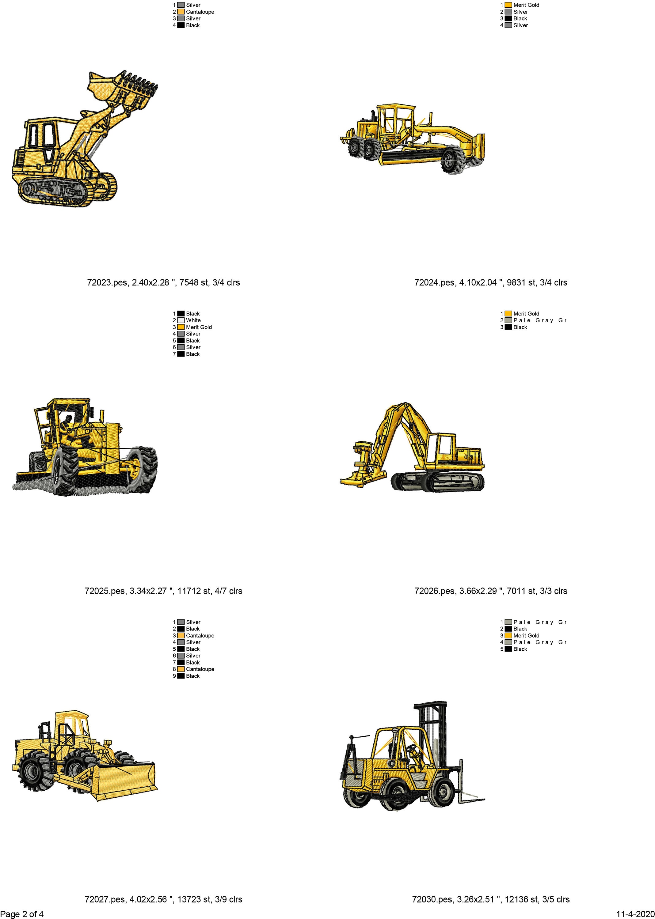 19 Heavy Equipment Machine Embroidery Designs Construction - Etsy