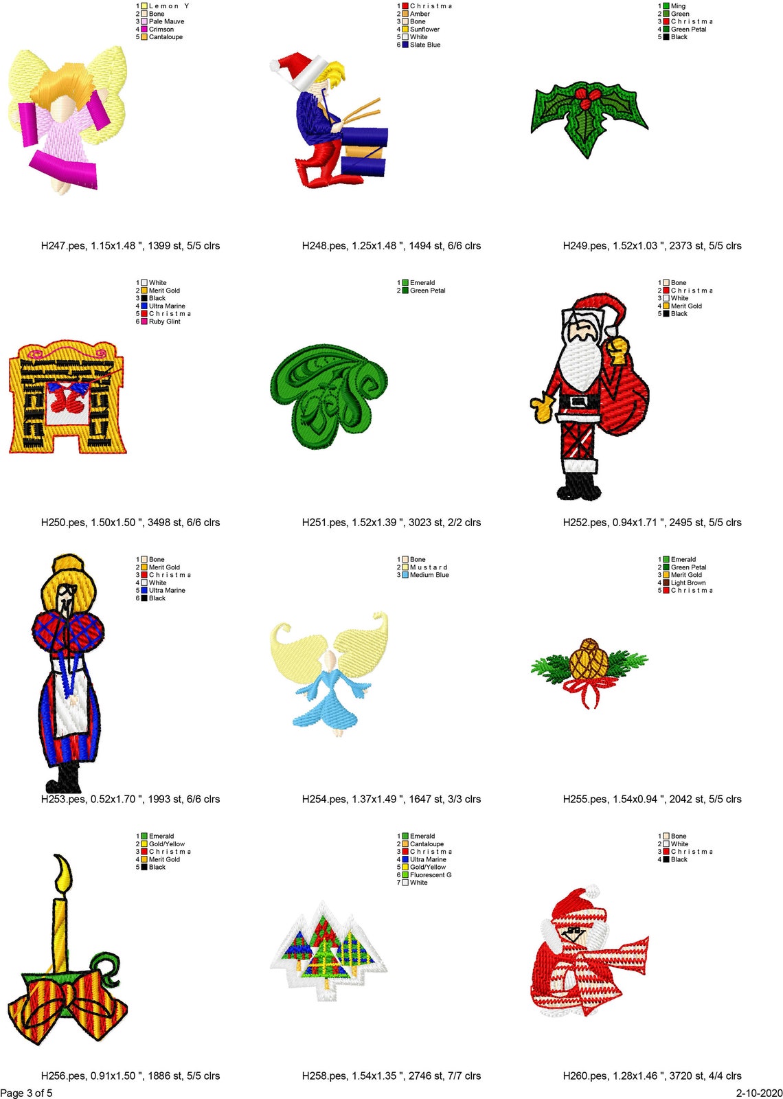 50 MINI Christmas Machine Embroidery Designs Holiday - Etsy