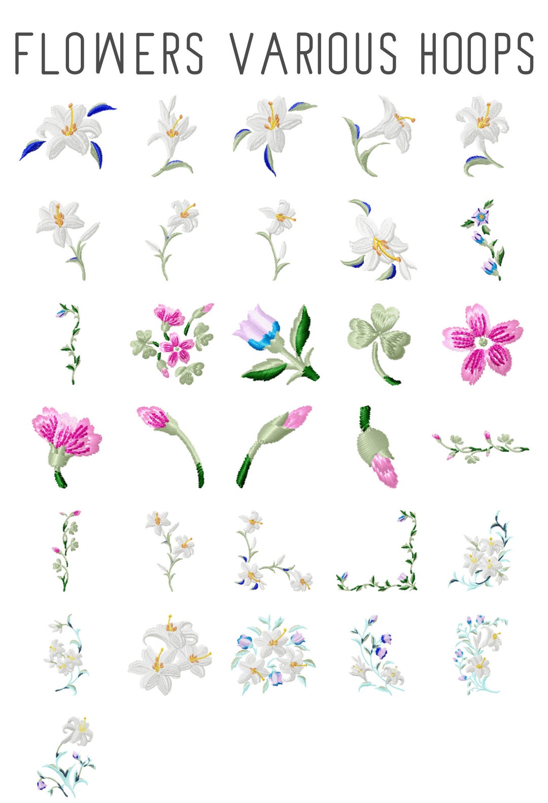 31 Flower Machine Embroidery Designs, Floral Embroidery, Embroidery ...