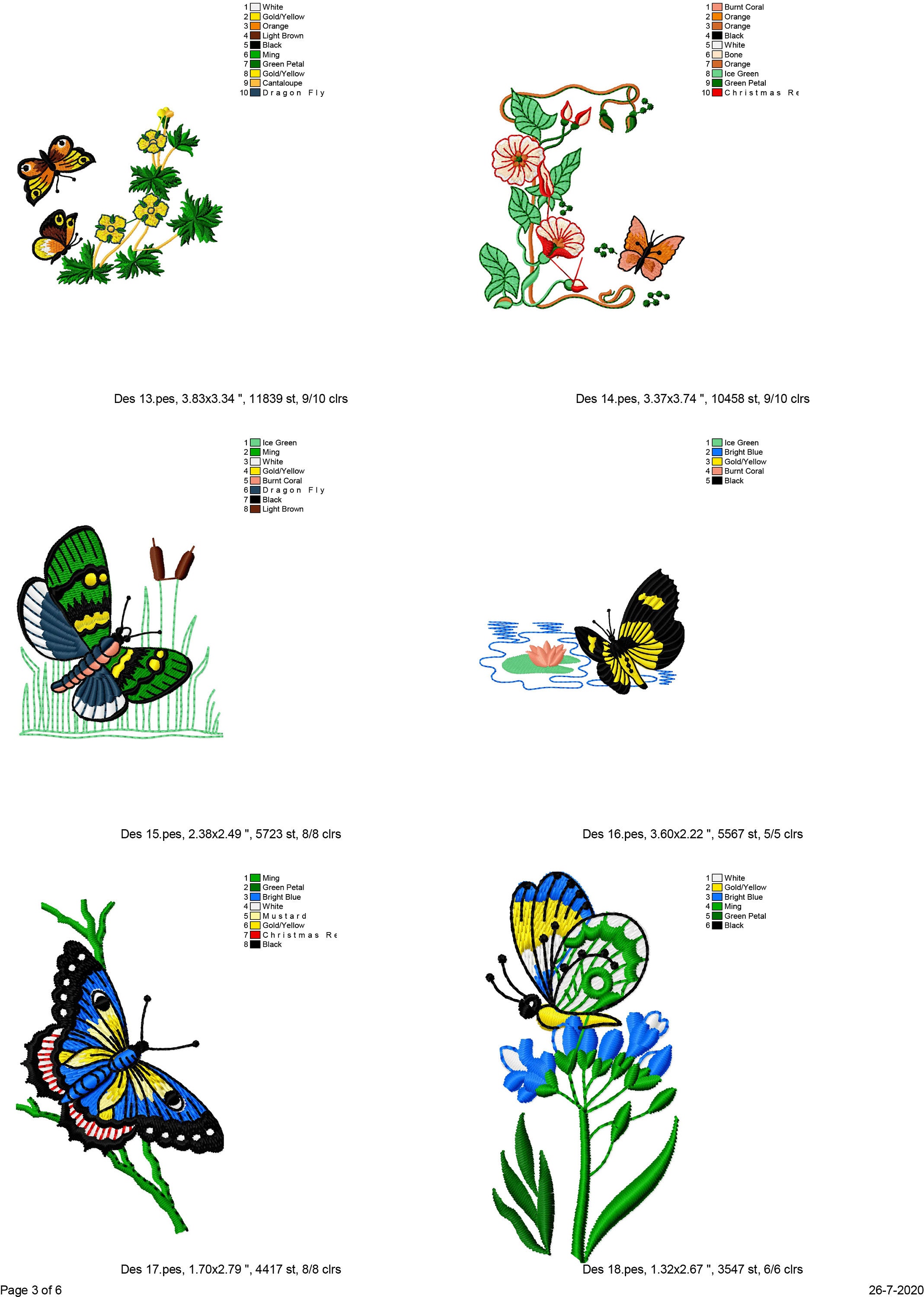 32 Butterfly Machine Embroidery Designs, Animal Embroidery Pattern ...