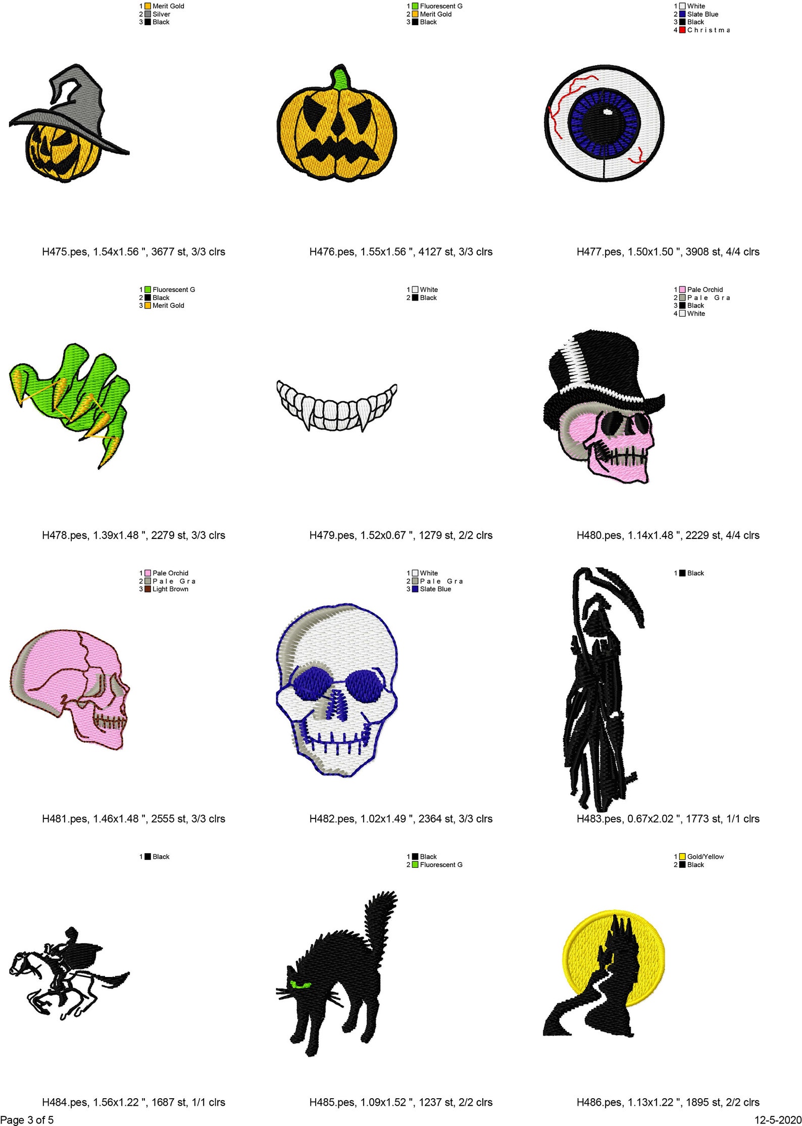 50 MINI Halloween Machine Embroidery Designs, Holiday Embroidery ...