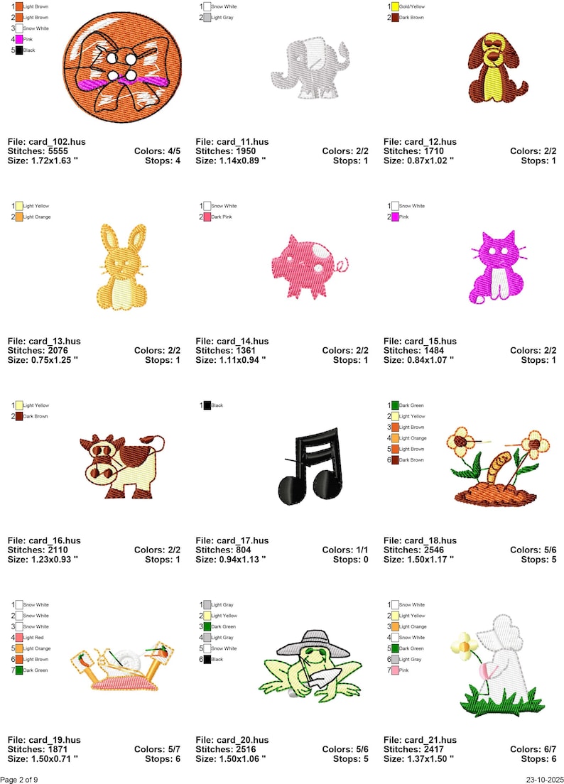 102 MINI Machine Embroidery Designs, Floral Embroidery Pattern ...
