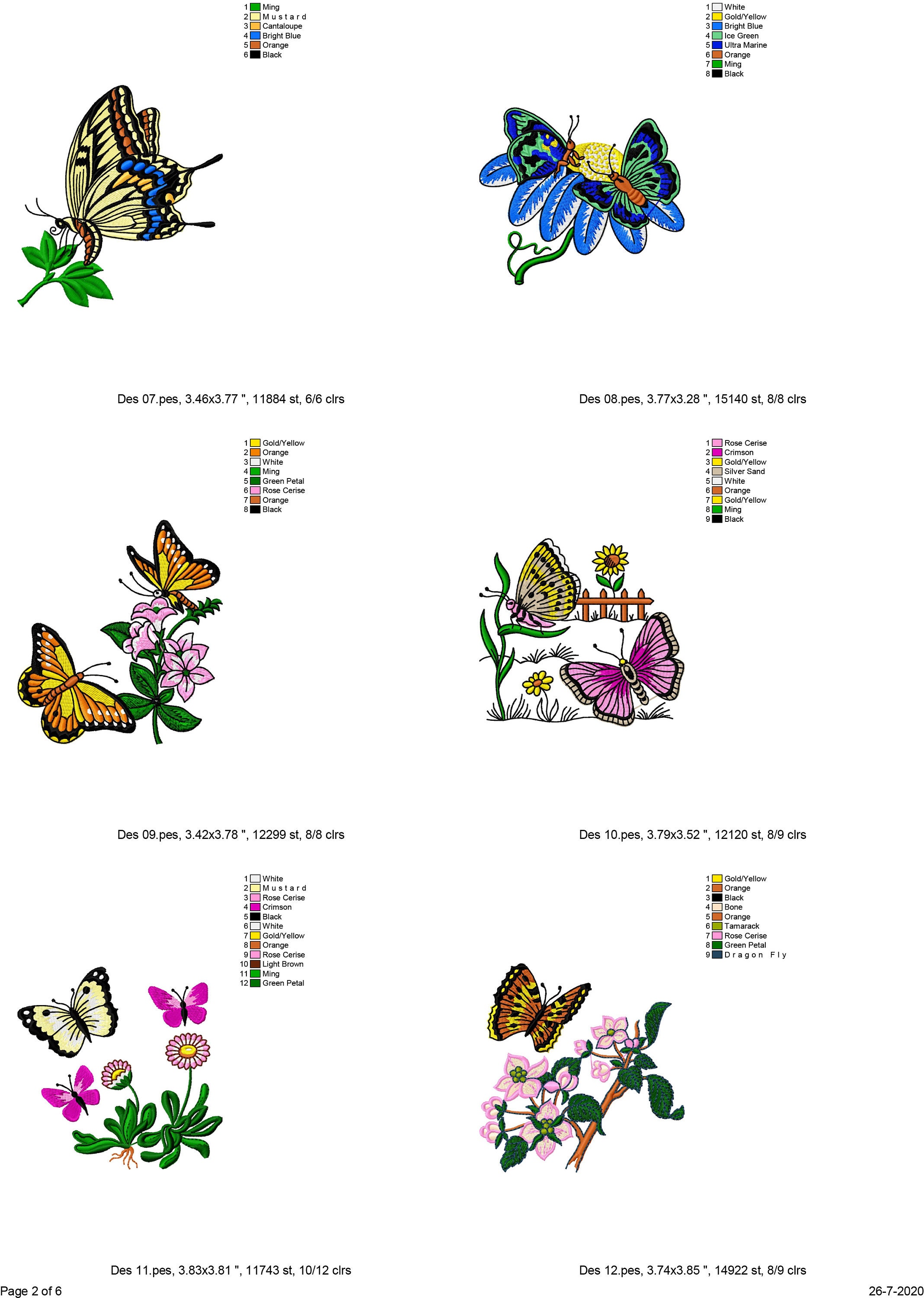 32 Butterfly Machine Embroidery Designs Animal Embroidery | Etsy