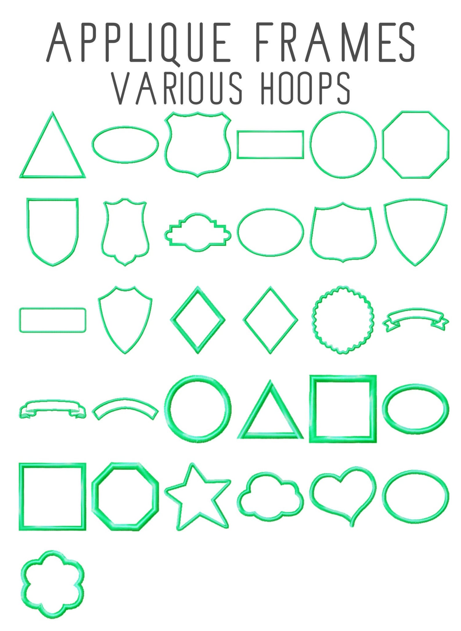 31 Applique Frames Machine Embroidery Designs, Border Embroidery ...