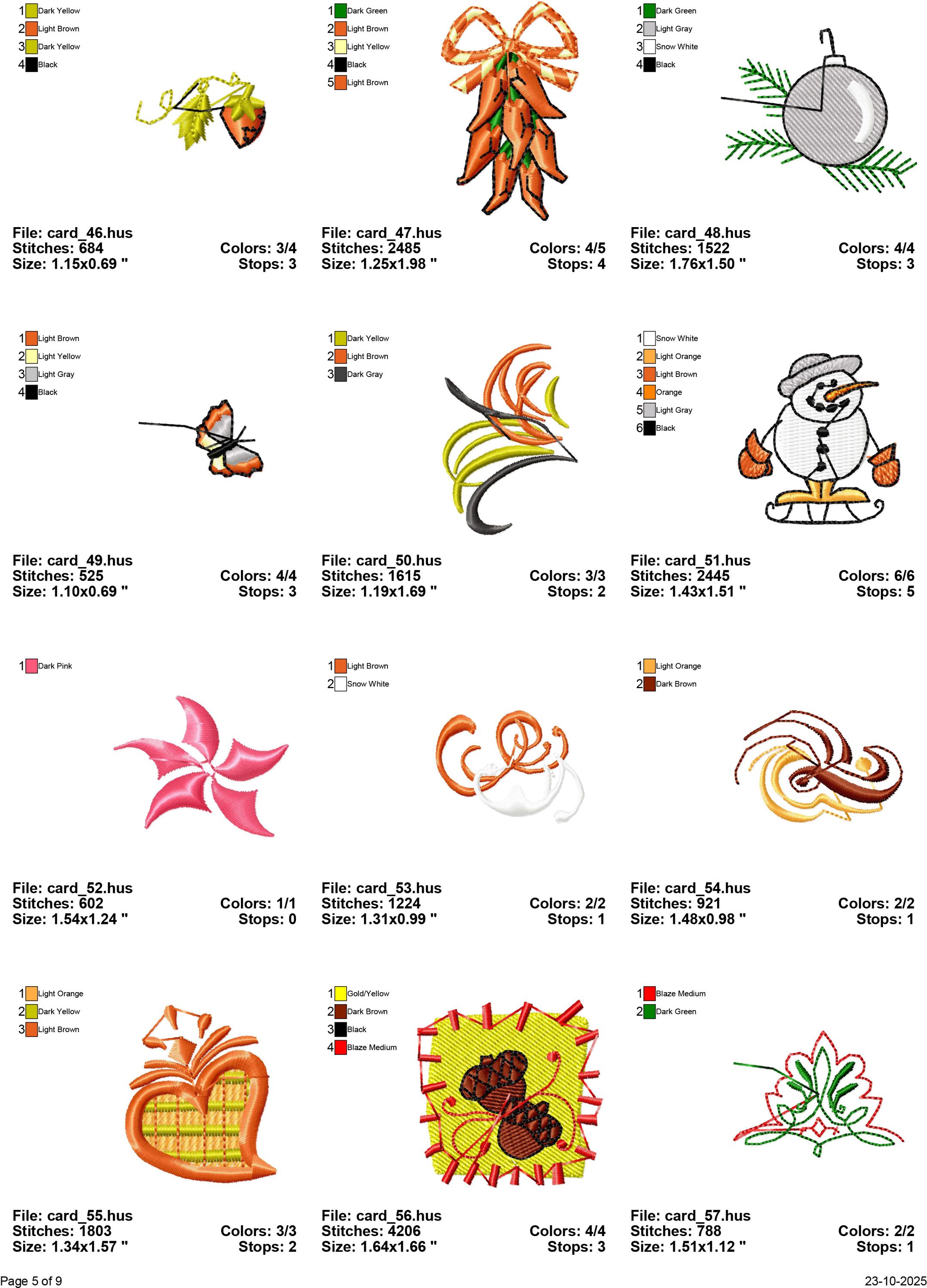 102 MINI Machine Embroidery Designs, Floral Embroidery Pattern ...