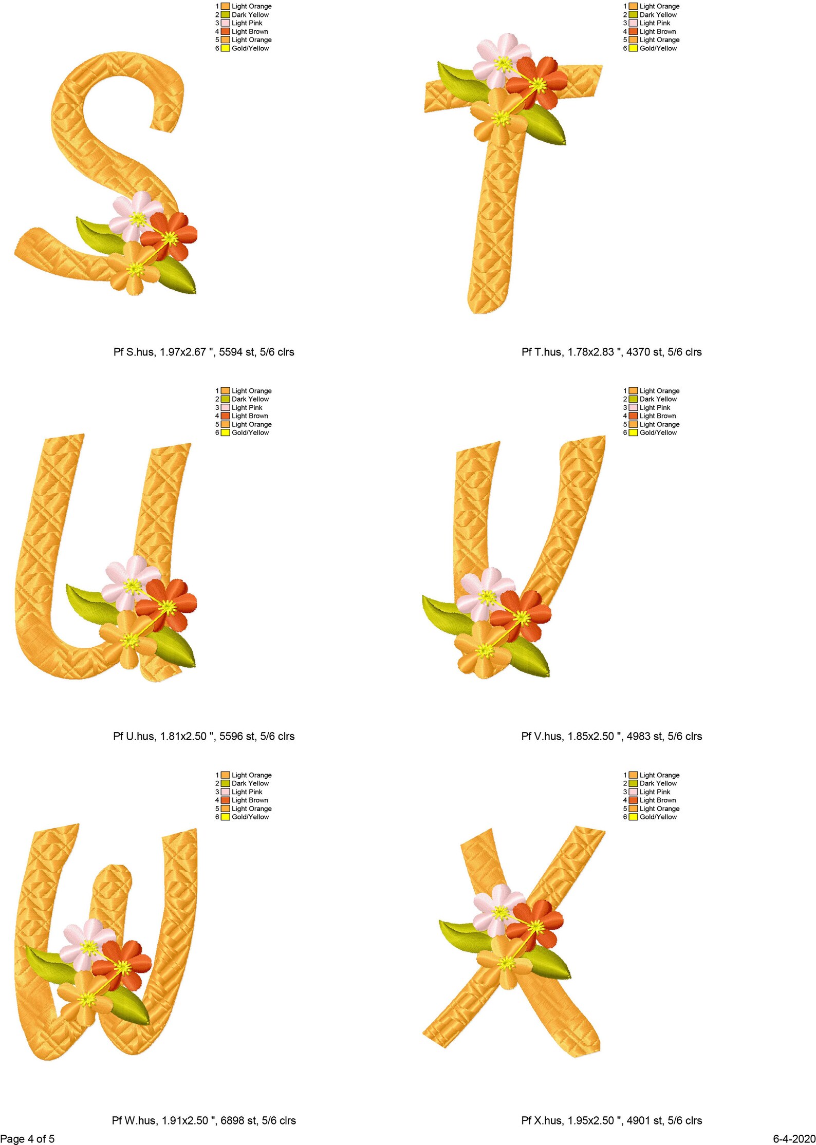 26 Floral Alphabet Machine Embroidery Designs, Alphabet Embroidery ...