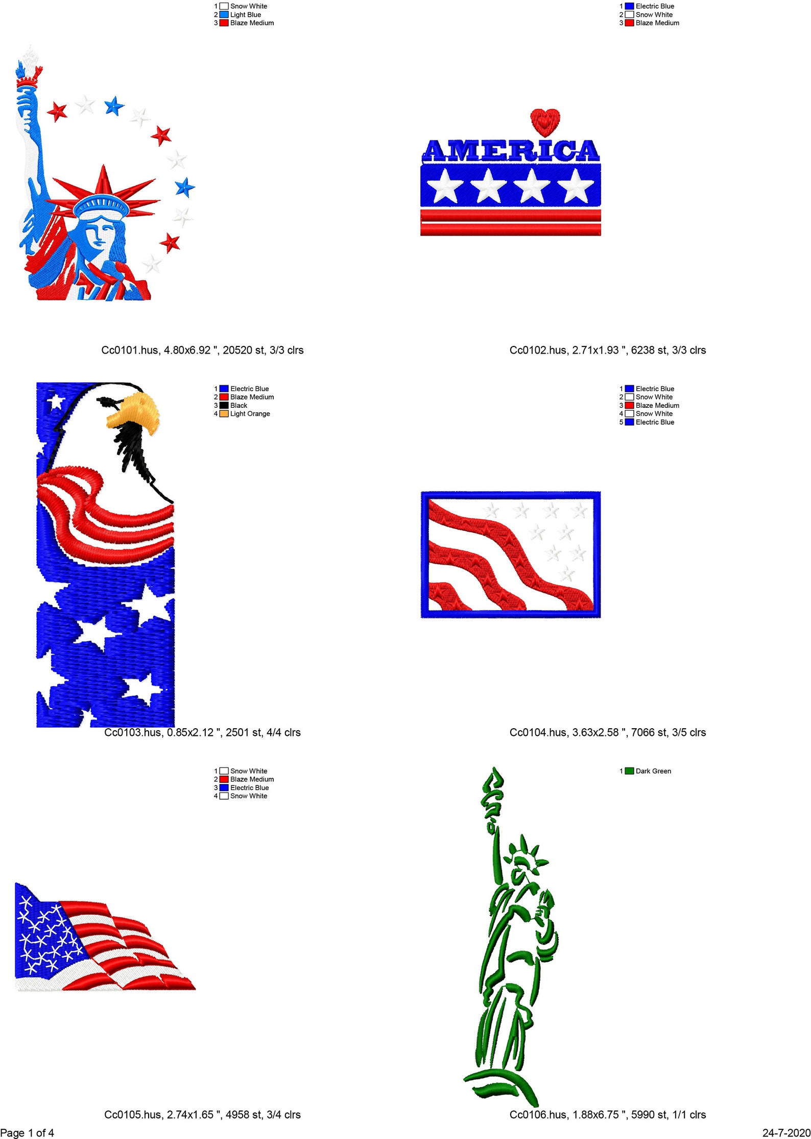 21 Patriotic Machine Embroidery Designs United States of - Etsy
