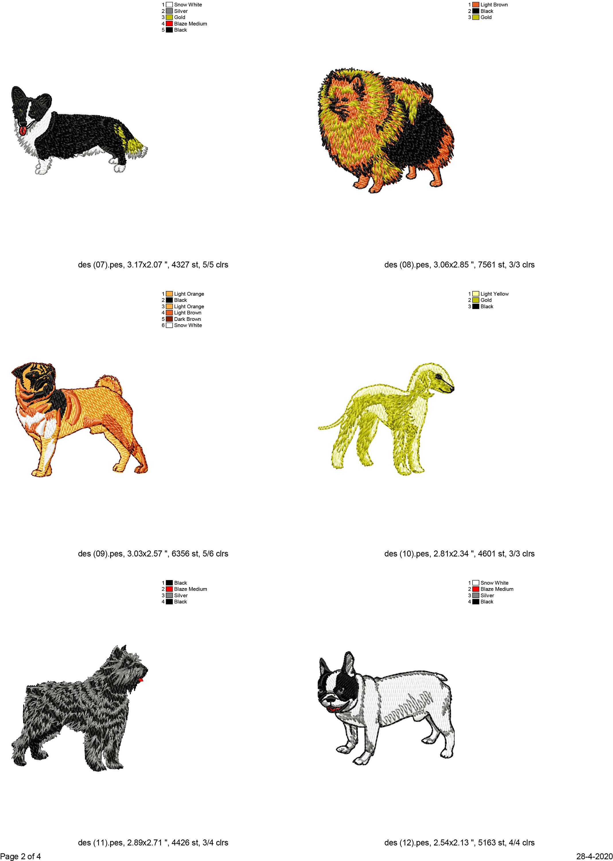21 Dogs Machine Embroidery Designs Animal Embroidery Pattern - Etsy