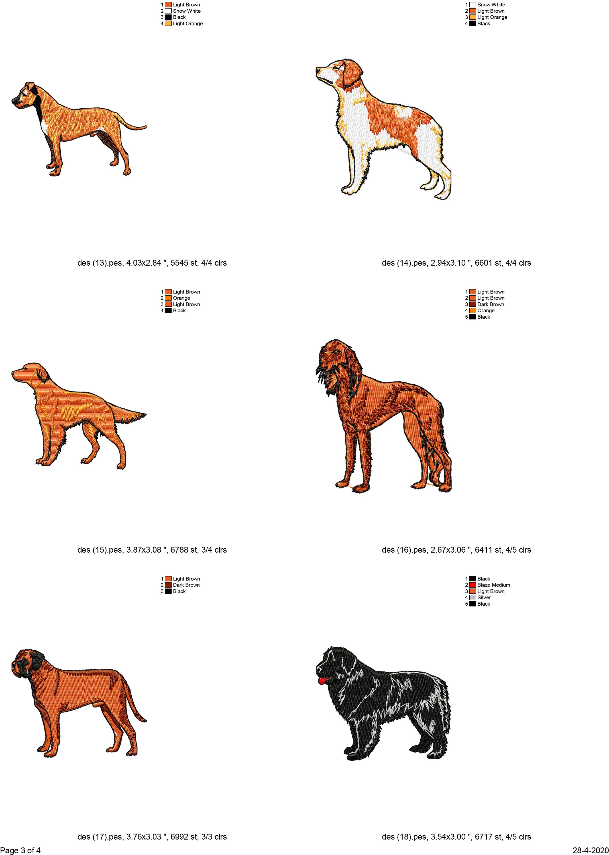 21 Dogs Machine Embroidery Designs Animal Embroidery Pattern - Etsy