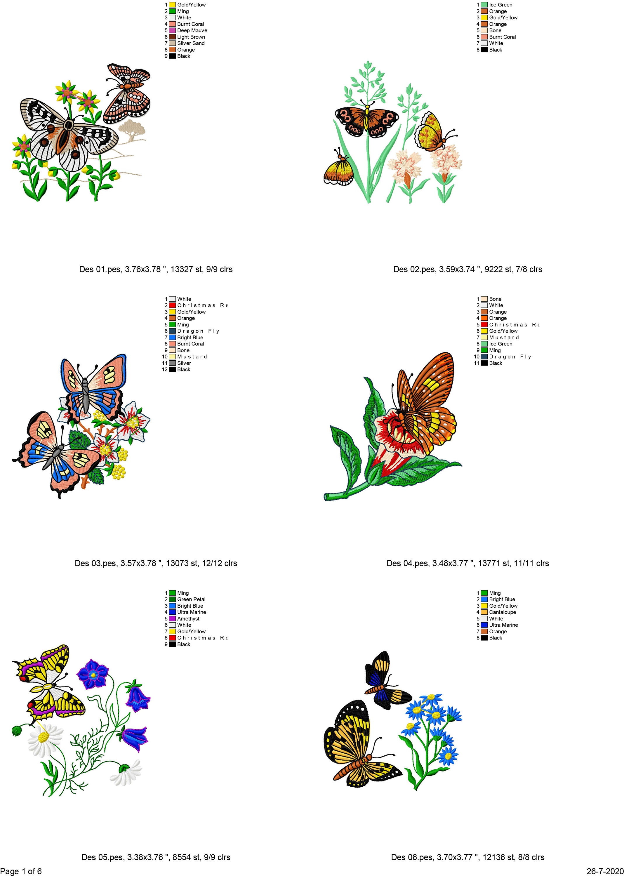 32 Butterfly Machine Embroidery Designs Animal Embroidery | Etsy