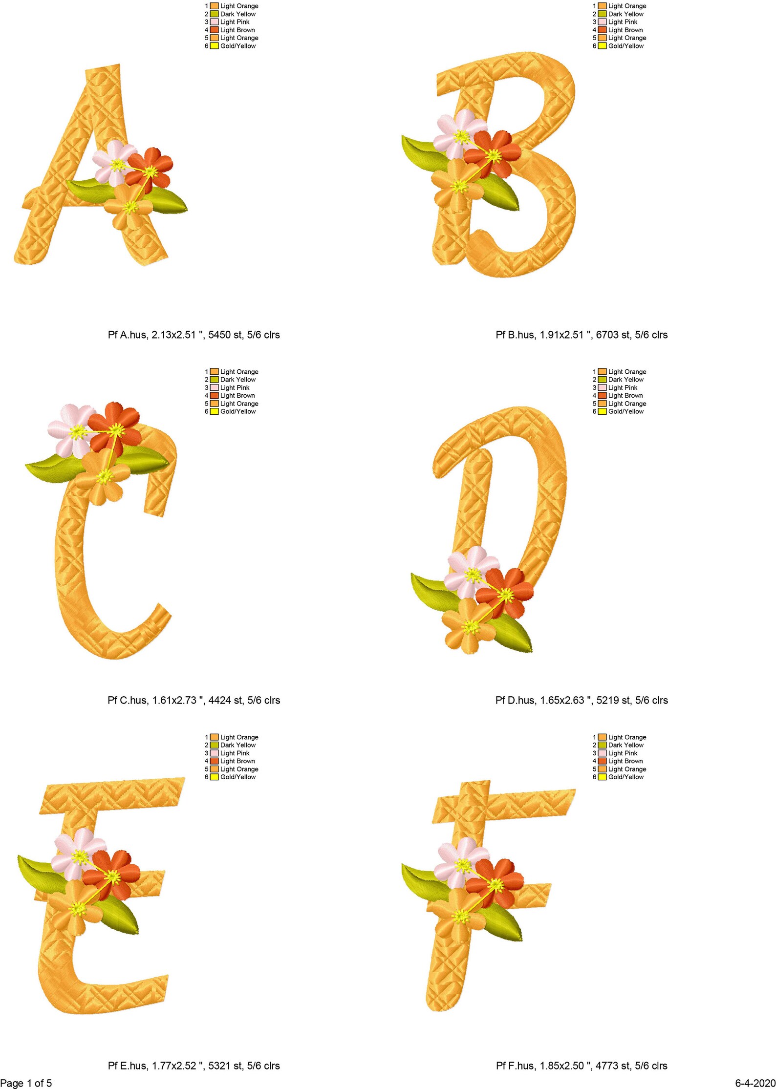 26 Floral Alphabet Machine Embroidery Designs, Alphabet Embroidery ...