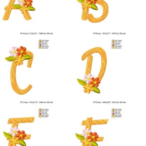 26 Floral Alphabet Machine Embroidery Designs, Alphabet Embroidery ...