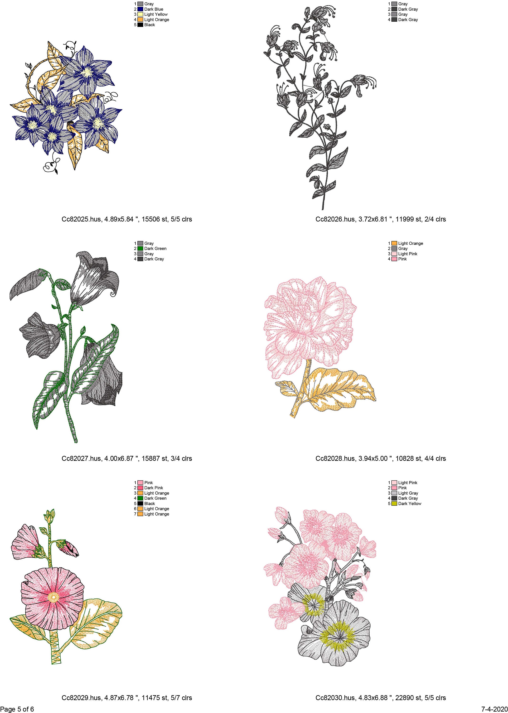 33 Flower Machine Embroidery Designs, Floral Embroidery Design ...