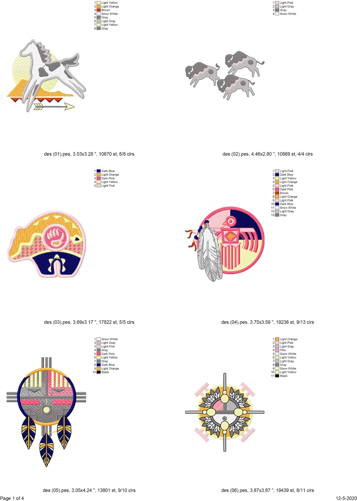 20 Native American Machine Embroidery Designs, Southwest Embroidery ...