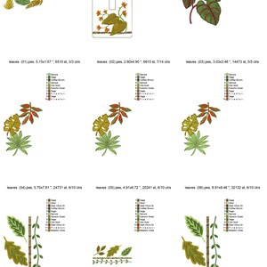 35 Leaf Machine Embroidery Designs, Floral Embroidery, Embroidery ...