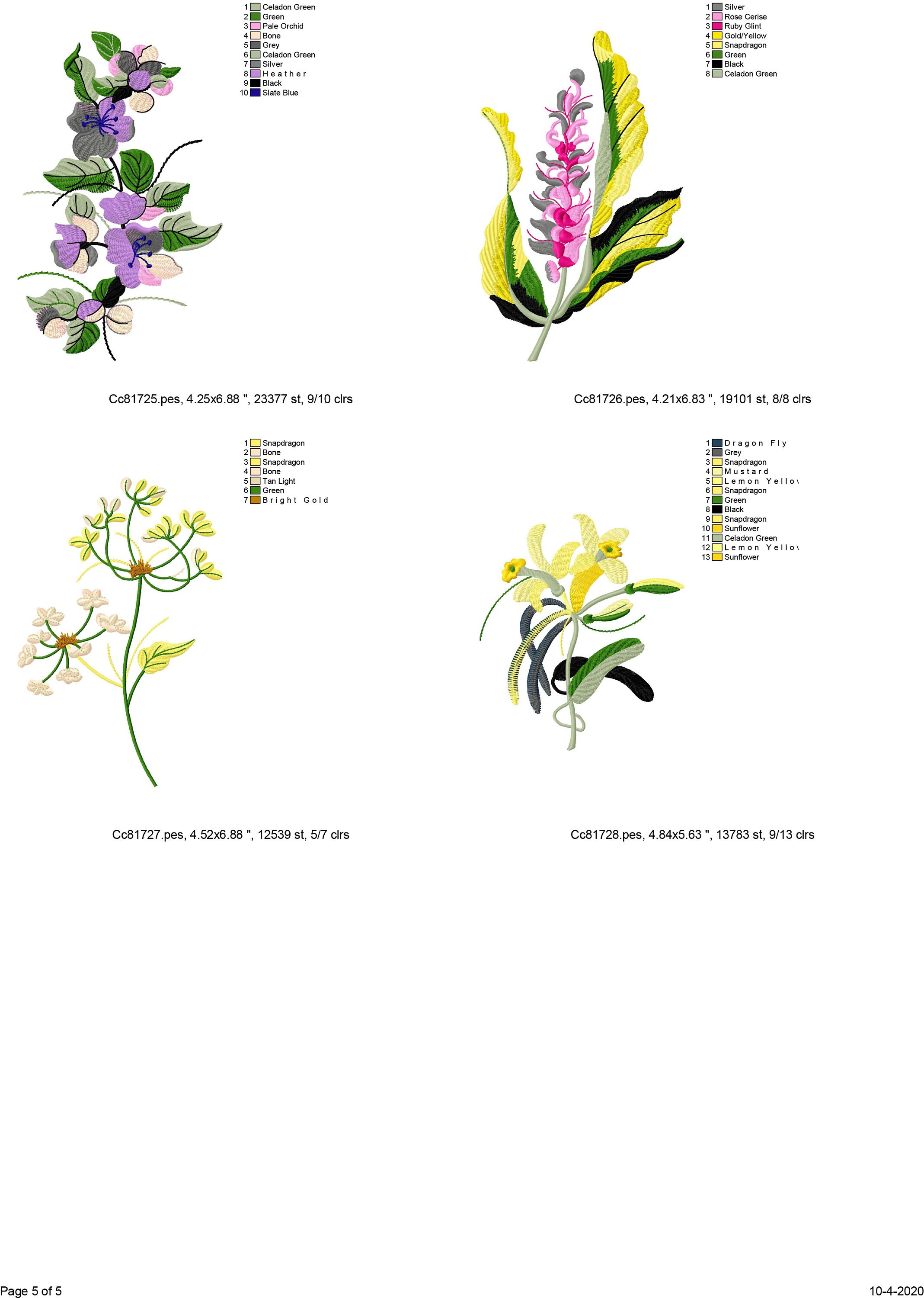 28 LARGE Flower Machine Embroidery Designs Floral Embroidery - Etsy