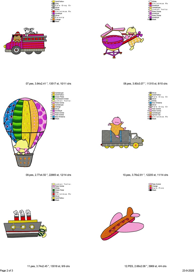 15 Children's Vehicles Machine Embroidery Designs, Kids Embroidery ...