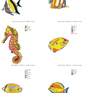 12 Tropical Fish Machine Embroidery Designs, Fish Embroidery Pattern ...