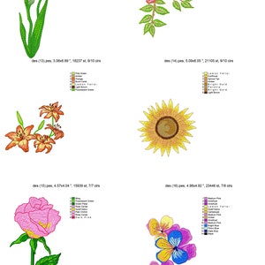 24 LARGE Flower Machine Embroidery Designs, Floral Embroidery Design ...