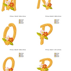 26 Floral Alphabet Machine Embroidery Designs, Alphabet Embroidery ...