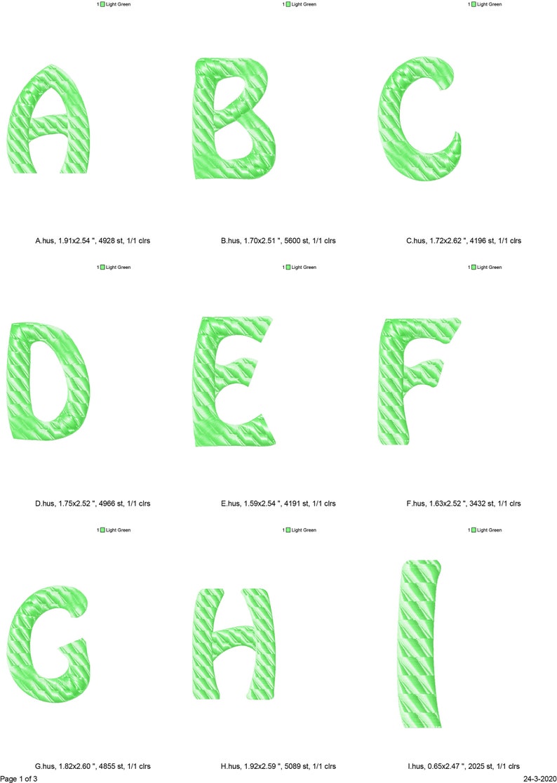 26 Alphabet Machine Embroidery Designs Alphabet Embroidery | Etsy