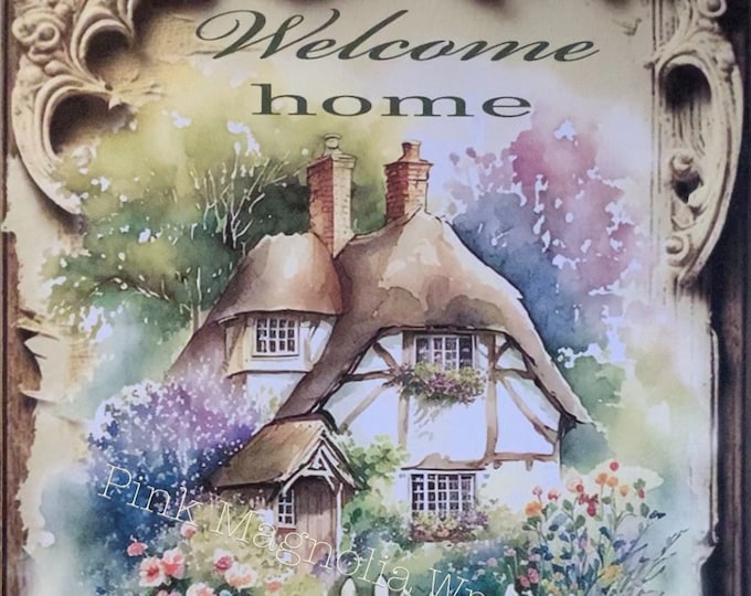 Welcome Home Cottage Sign - Etsy