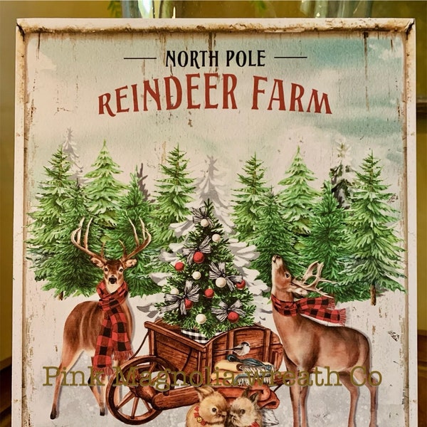 Reindeer Sign - Etsy