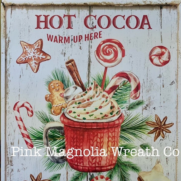Hot Cocoa Wood Sign - Etsy