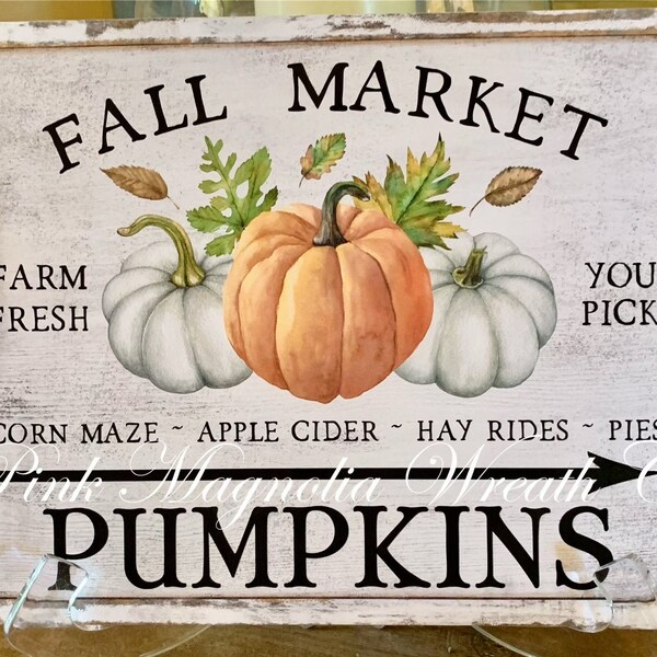 Fall Checkerboard Pumpkin Sign - Etsy