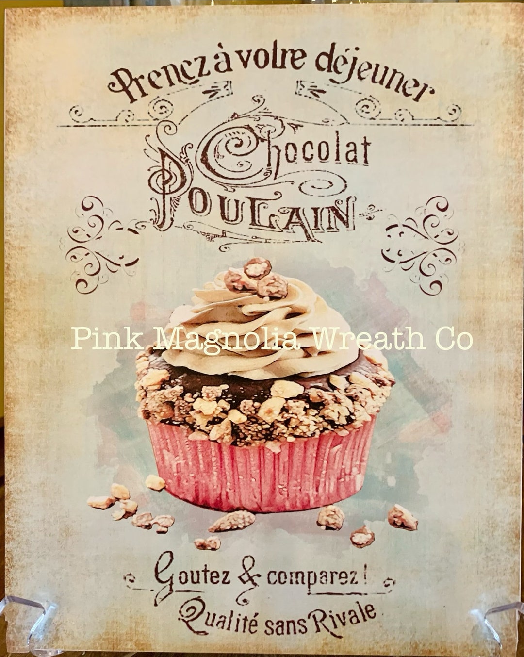 Cupcake Wreath Sign - Etsy