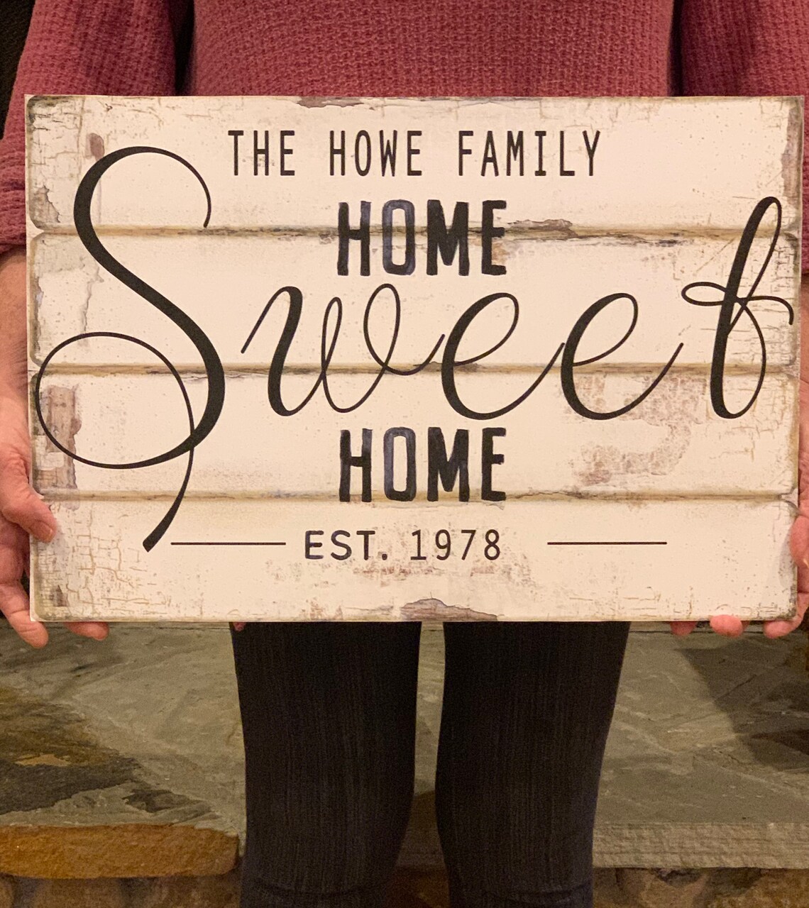 Personalized Home Sweet Home sign | Etsy