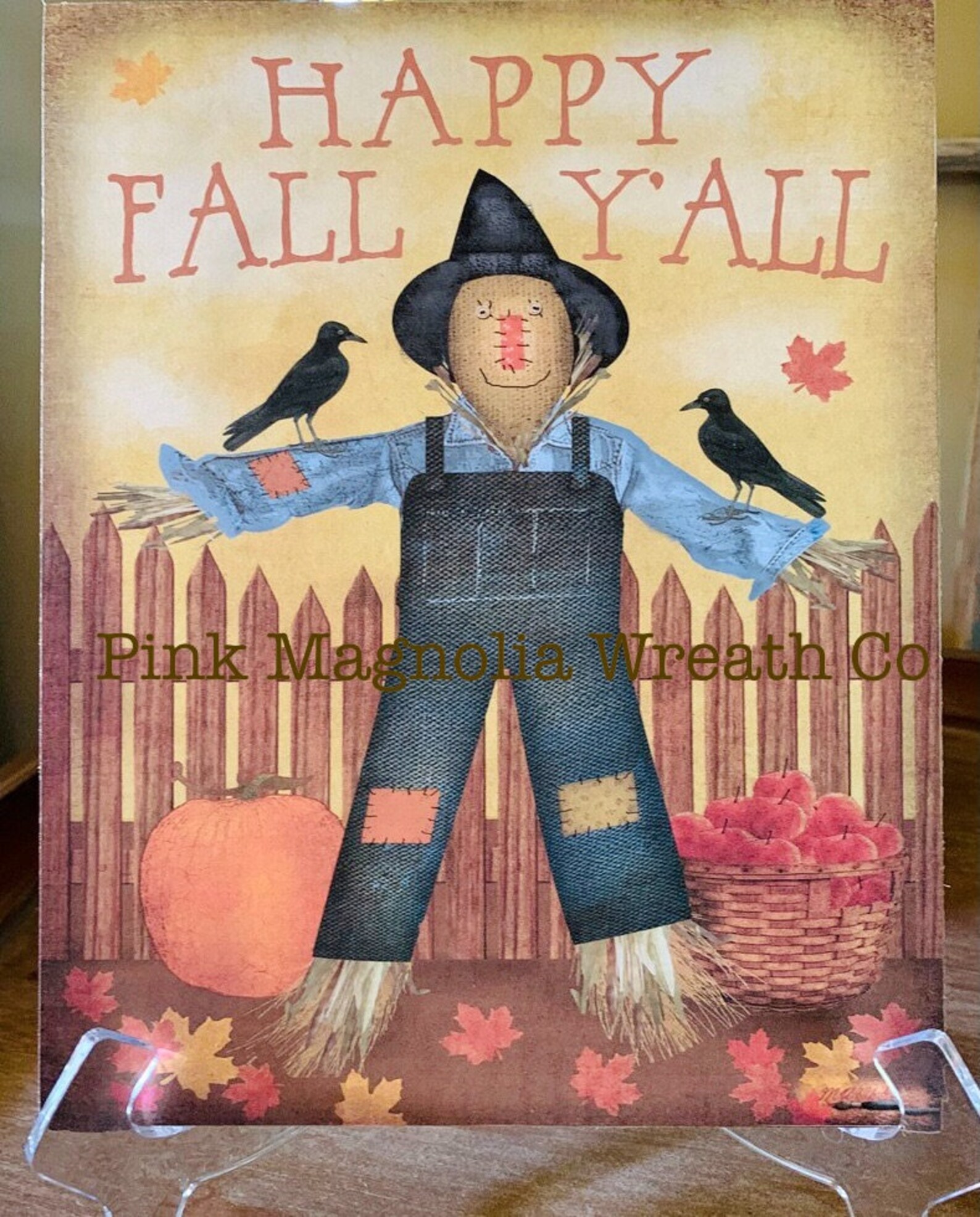 Happy Fall Scarecrow Sign - Etsy