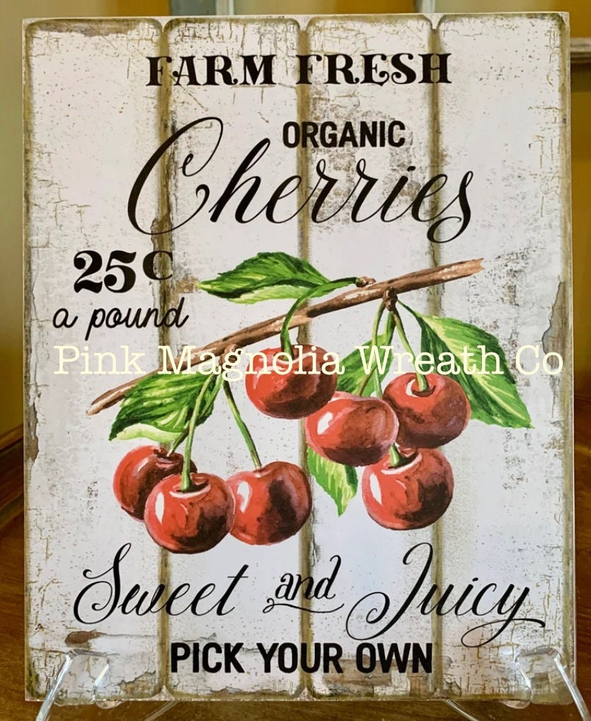 Cherry Sign - Etsy
