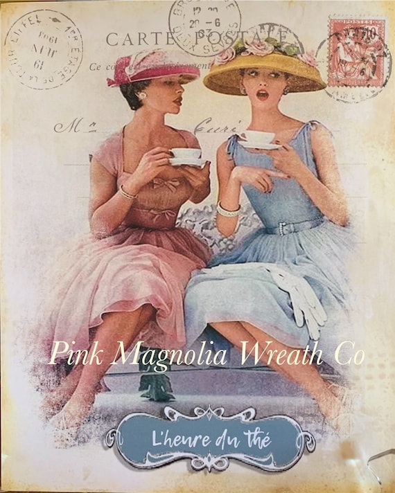 Women Having Tea Sign | Etsy