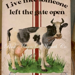 Cow Sign - Etsy