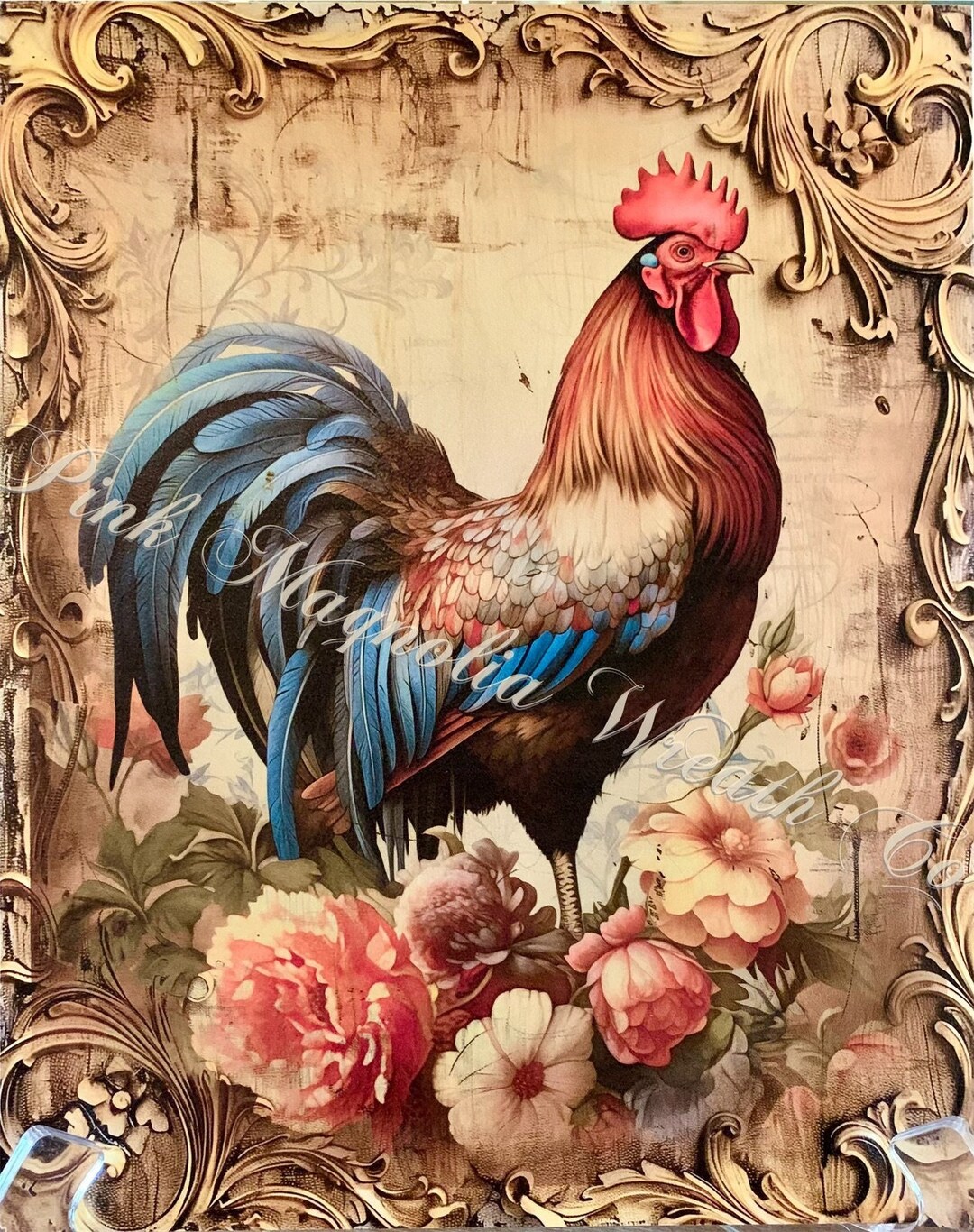 Country French Rooster Sign - Etsy